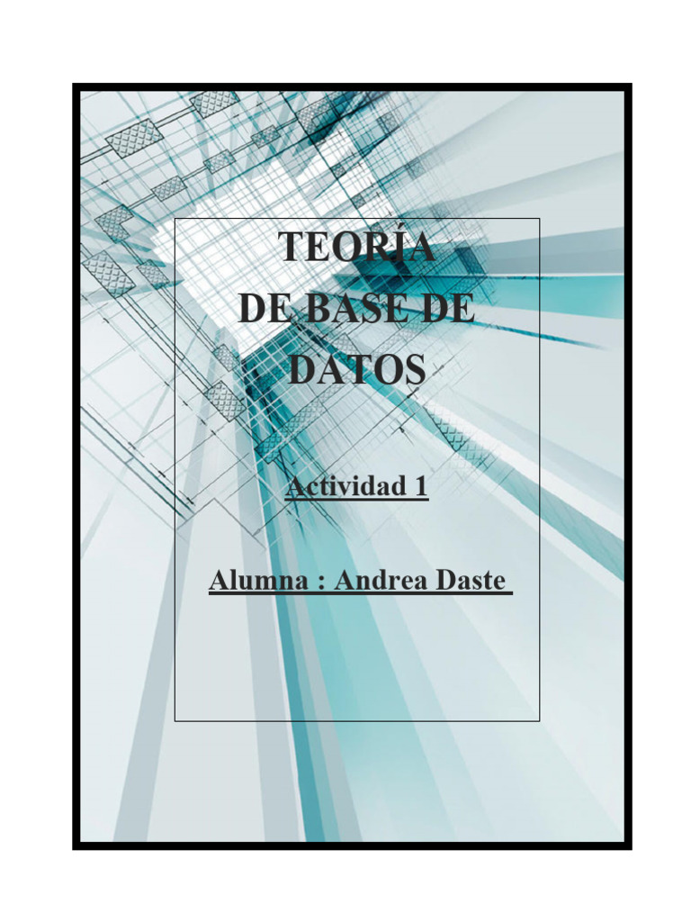 1°activ.-B. de Datos-Daste 2024 | PDF | Archivo de computadora | Bases ...