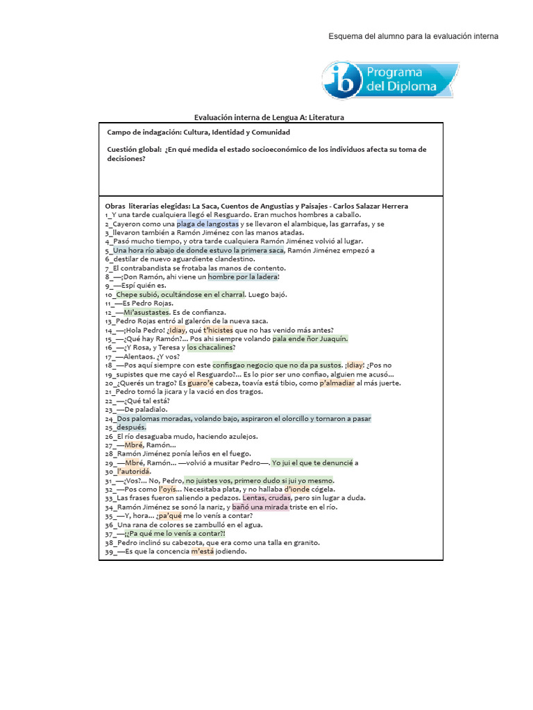 Oral Individual (Esquema) | PDF