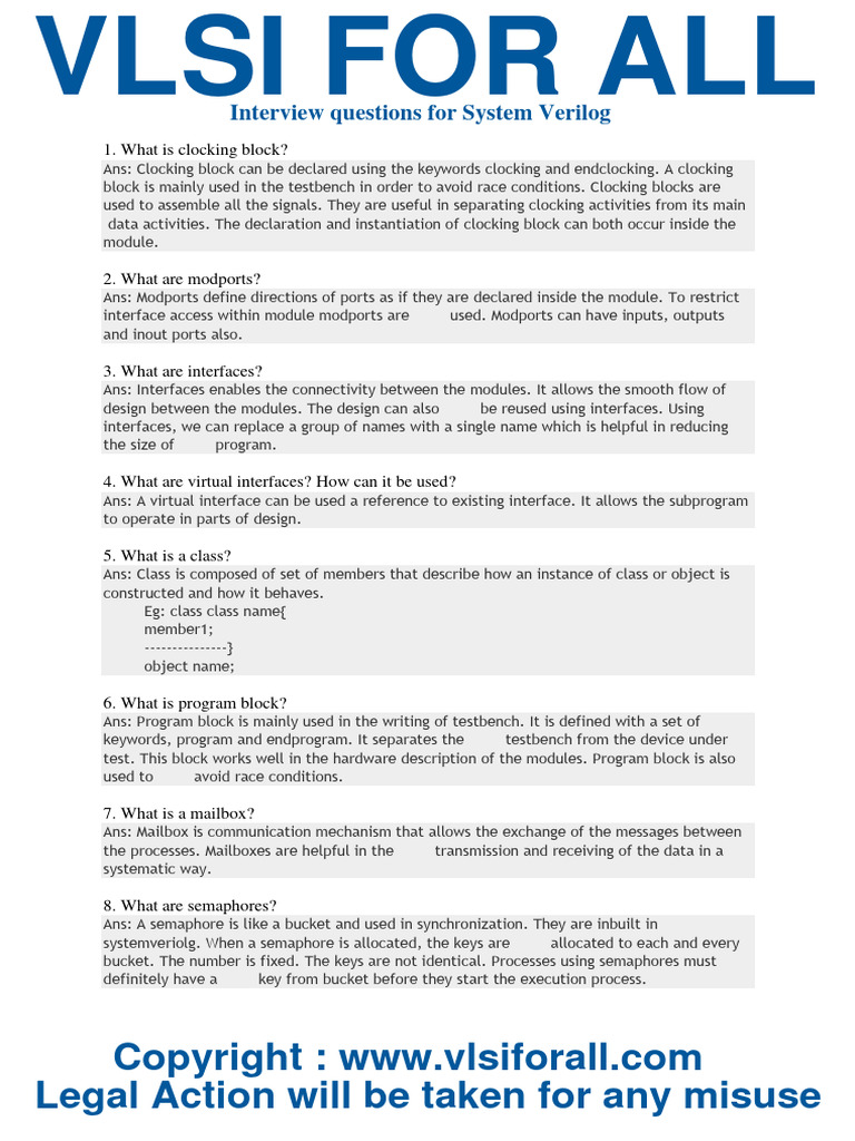 SV INTERVIEW BOOK | PDF | Computer Programming | Software Engineering