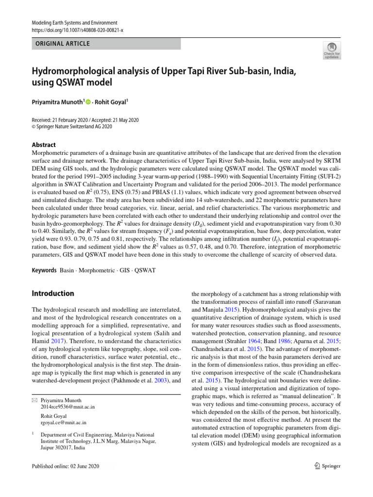 Upper Tabi Sub Basin Study Area | PDF | Drainage Basin | Stream