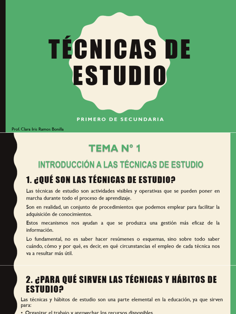 Tema 1 Introducción A Las Técnicas de Estudio | Descargar gratis PDF | Aprendizaje | Habilidades ...