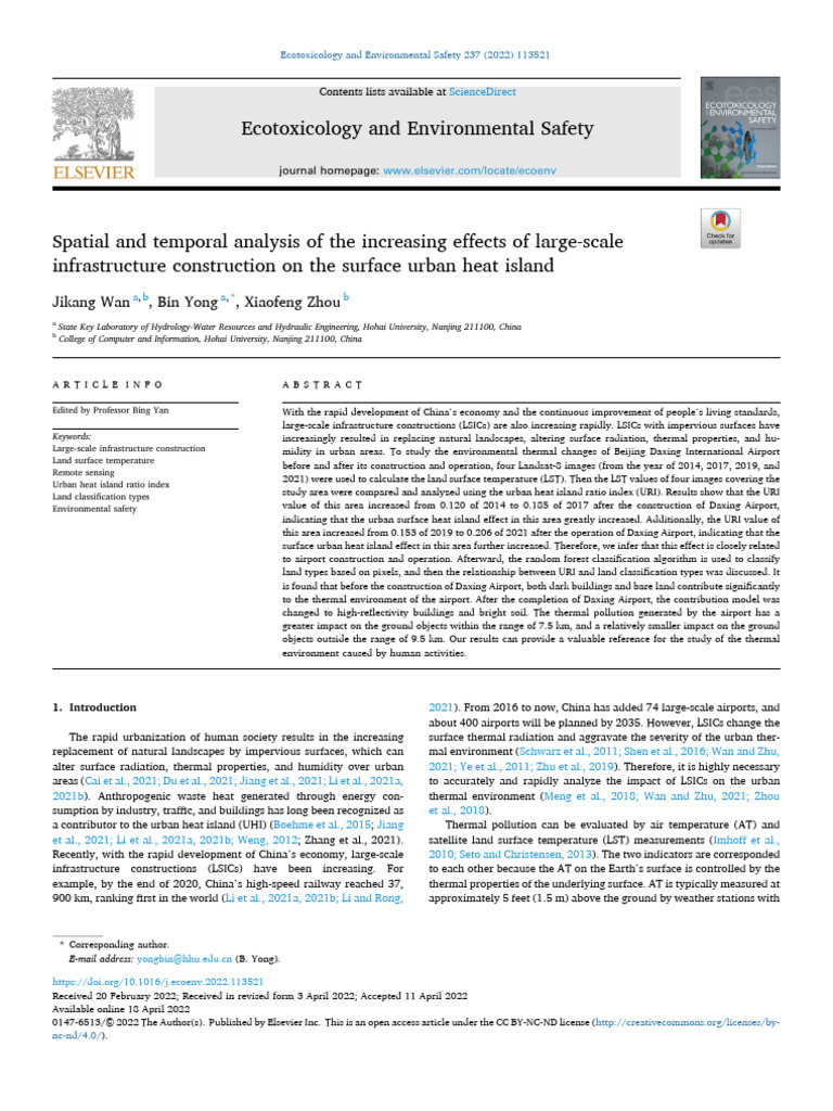 Spatial and Temporal Analysis of The Increasing Effects 2022 ...