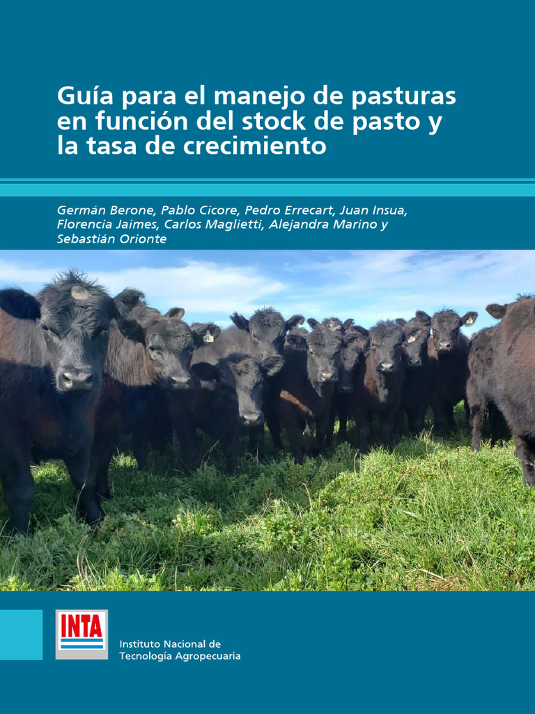 CONICET Guia para El Manejo de Pasturas | PDF | Pasto | Pasto