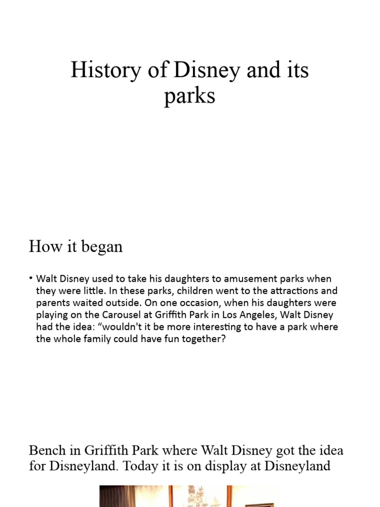 History of Disney and Its Parks | PDF | Disneyland | The Walt Disney ...