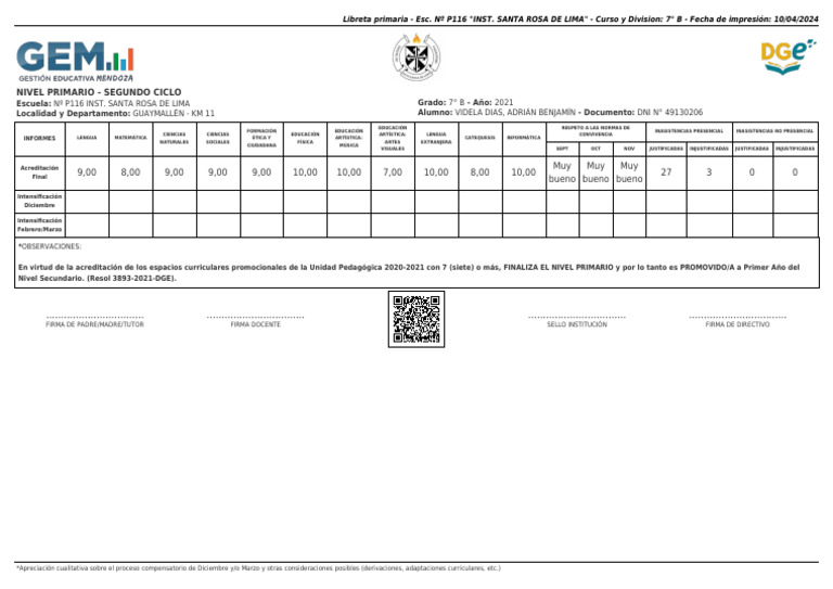Libreta Primaria | Descargar gratis PDF | Aprendizaje