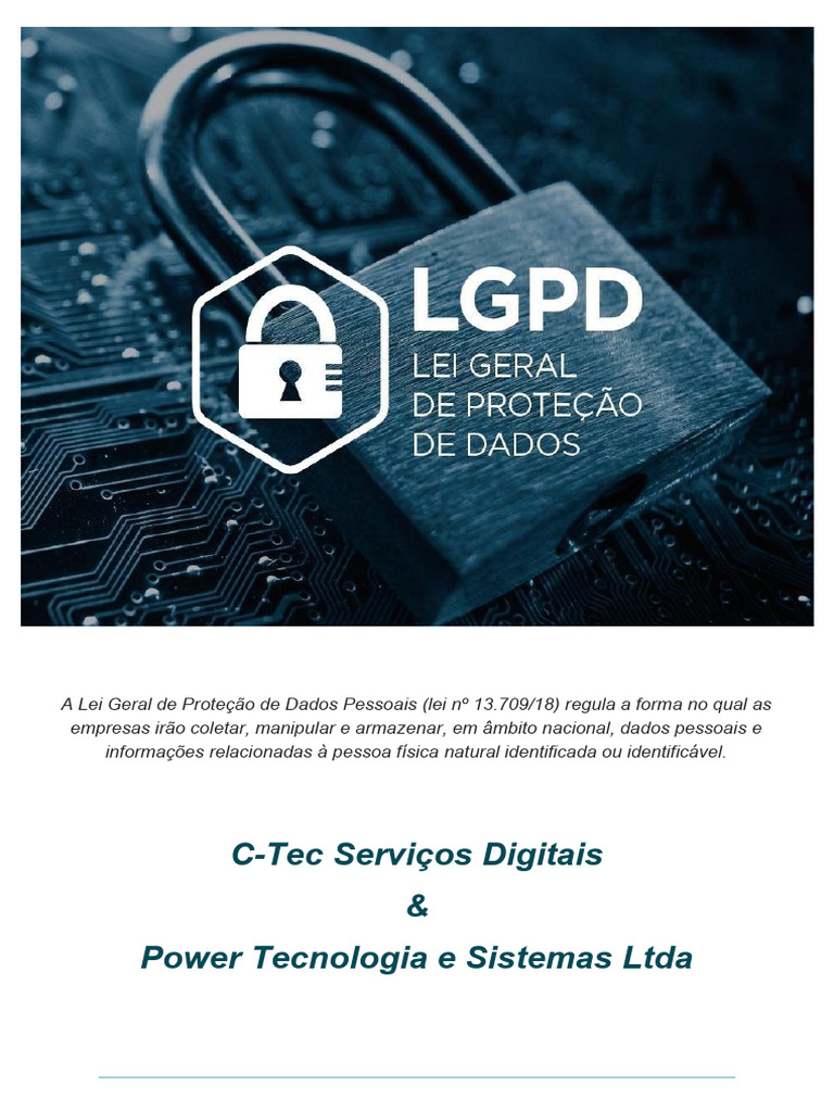 Cartilha LGPD CTec Powertec Vfinal | PDF | Negócios | Computadores