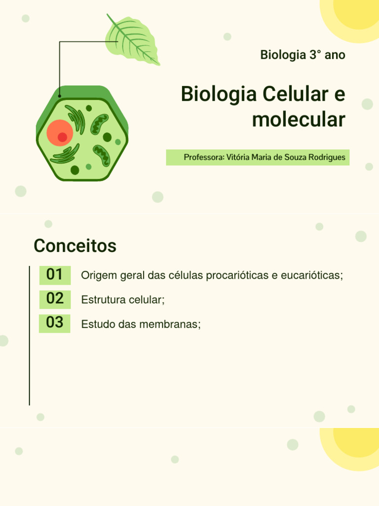 Biologia Molecular e Celular 3° ano (3) | PDF | Célula (Biologia) | Meiose