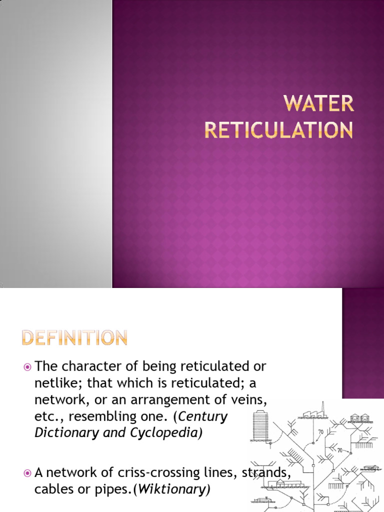 Water Reticulation | PDF | Pipe (Fluid Conveyance) | Civil Engineering