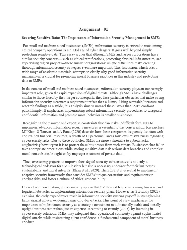 Research Essay Sample | PDF | Information Security | Computer Security