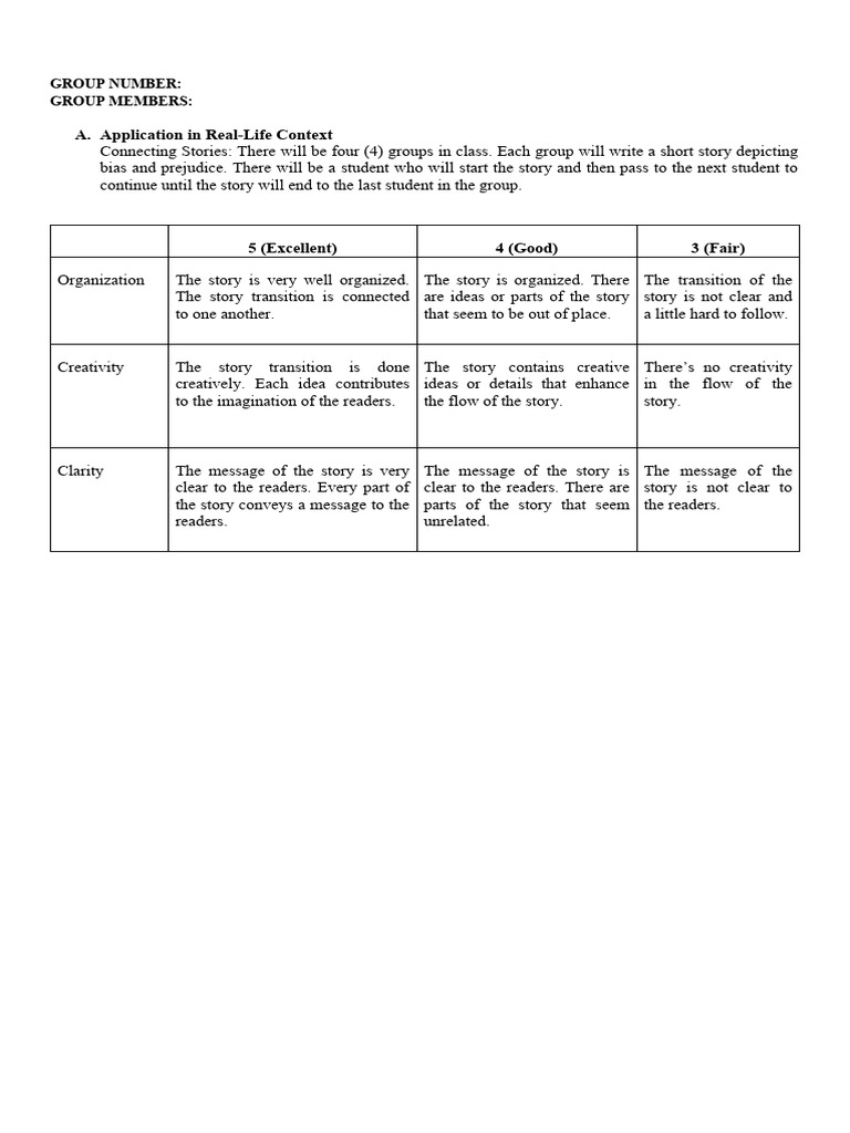 Application in Real Life Groupings | PDF