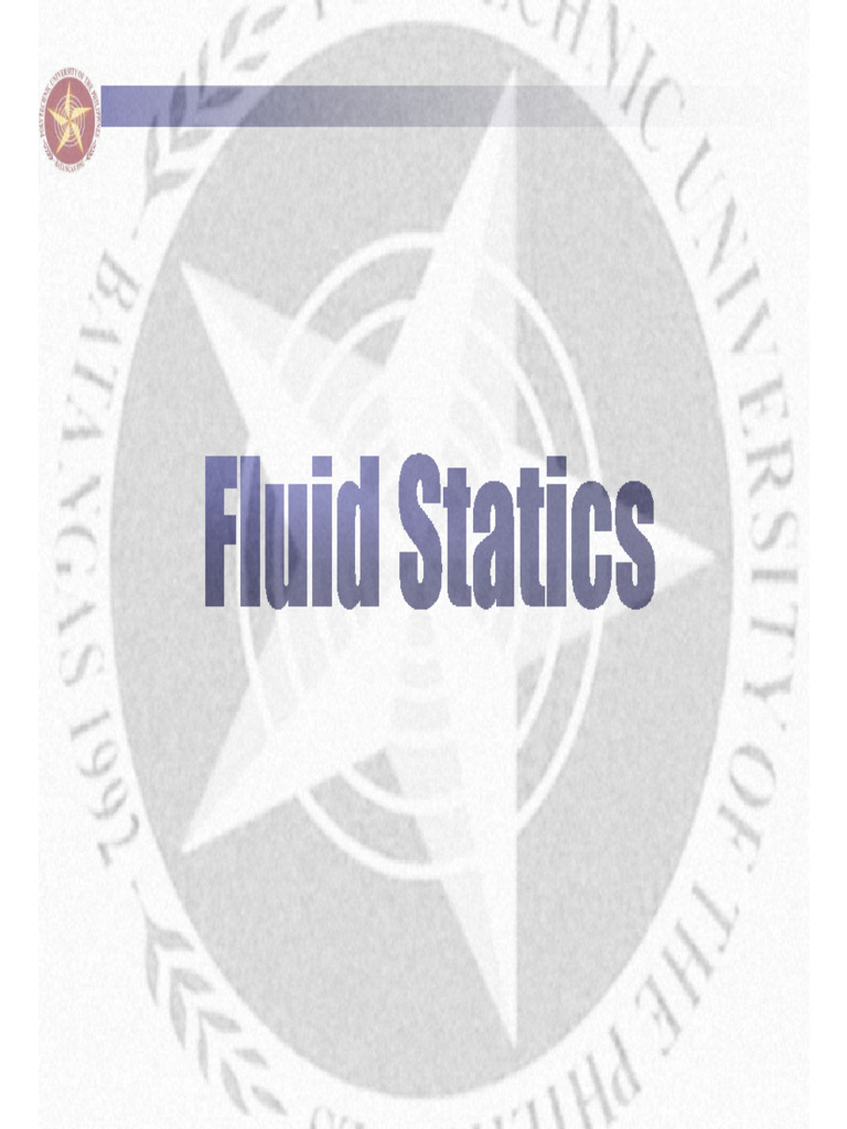 3a. Fluid Statics | PDF | Pressure | Density