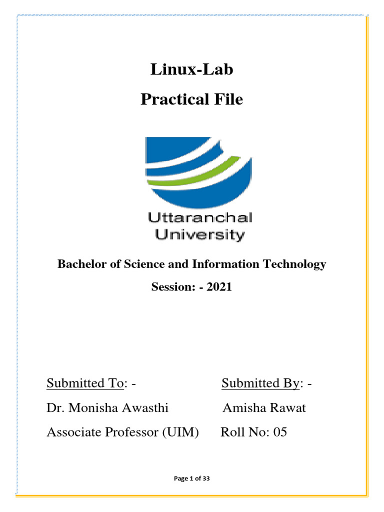 Amisha Linux File | PDF | Filename | Computer File