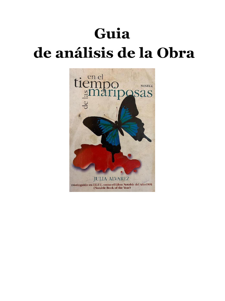 Análisis de "En el Tiempo de las Mariposas" | PDF