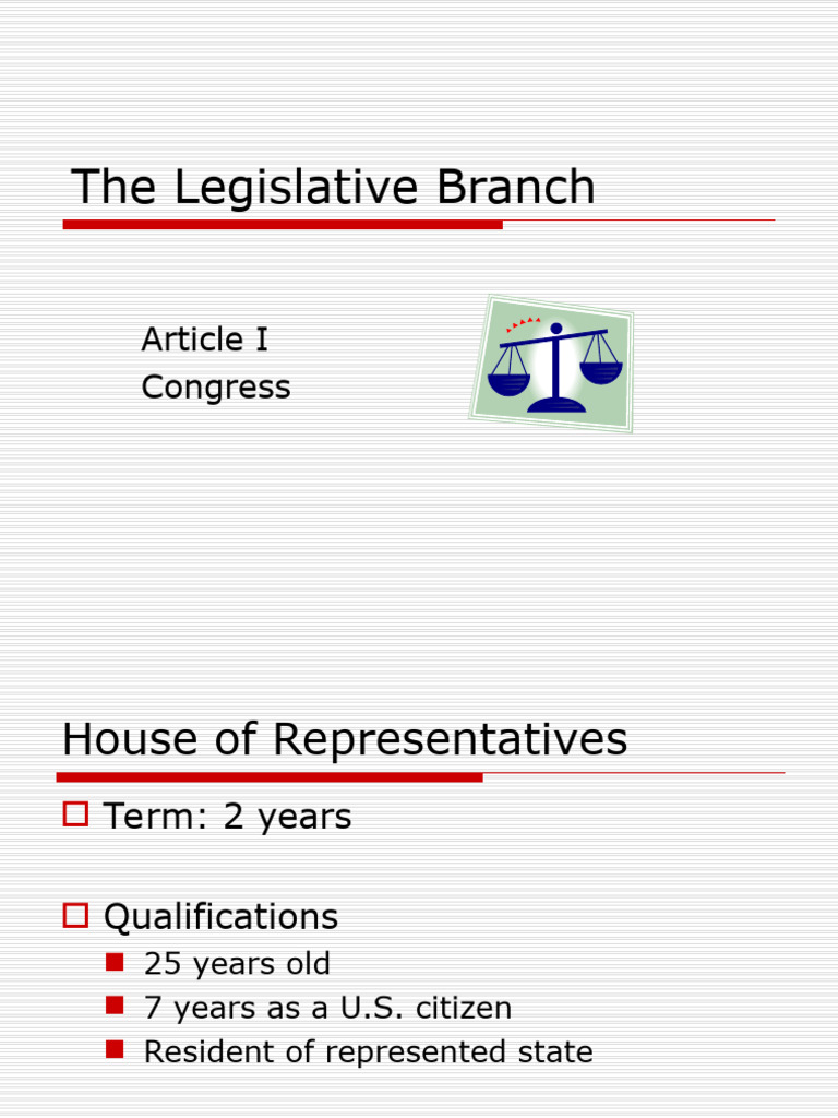 Legislative Branch | PDF | United States House Of Representatives ...