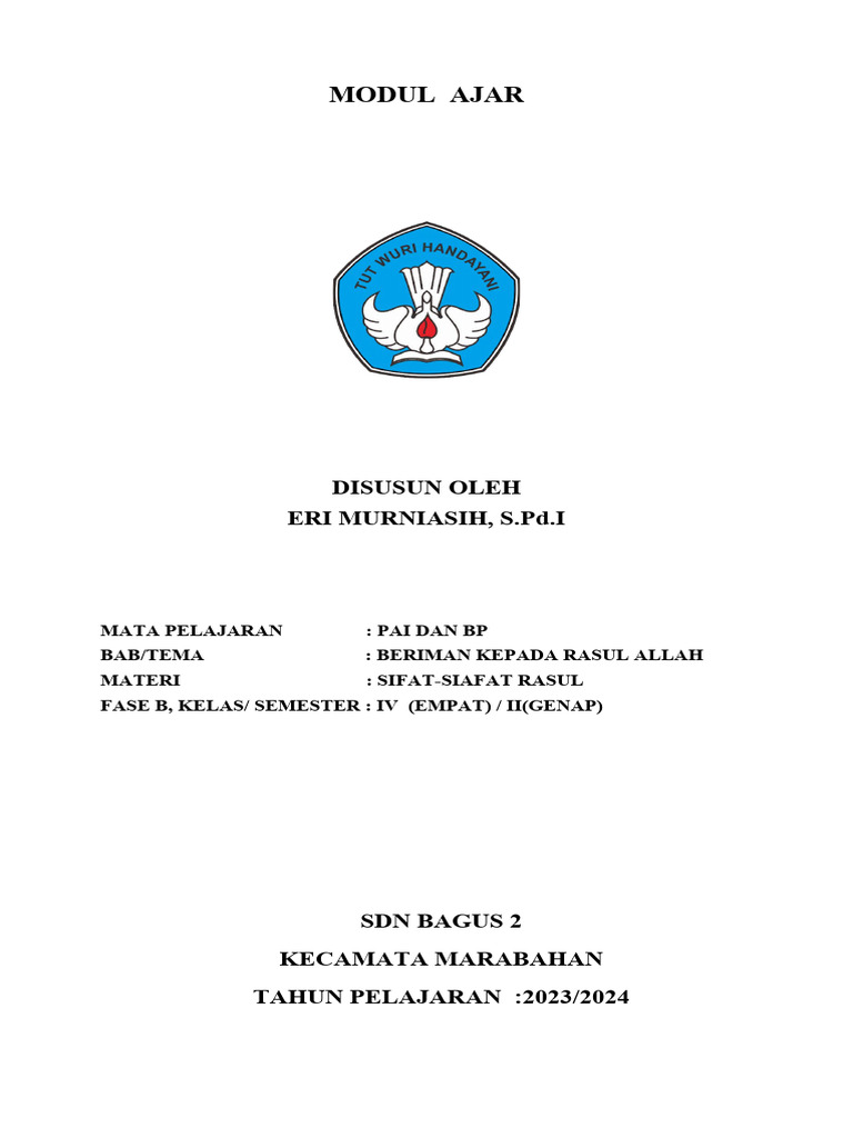 MODUL AJAR PAI Dan BP ERI | PDF