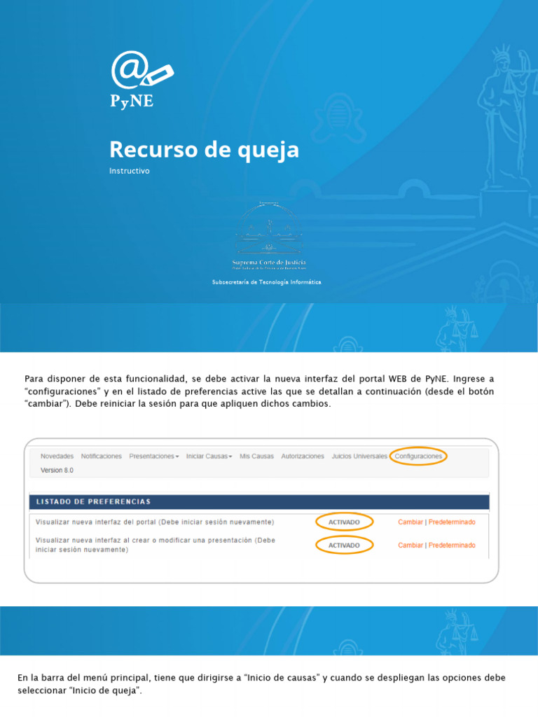 Ver Instructivo Recurso de queja | PDF