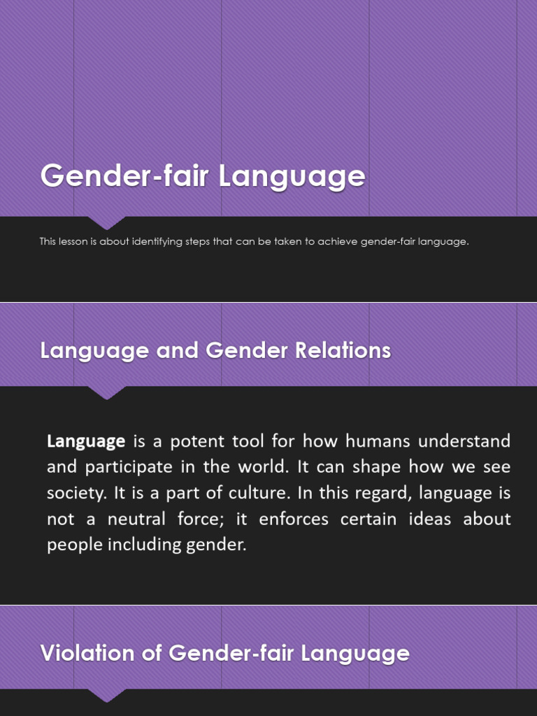 Module-5-Gender-Fair-Language | PDF | Gender Role | Gender