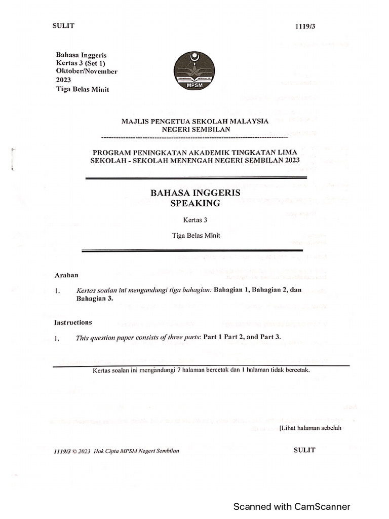 Negeri 9 Set 1 | PDF