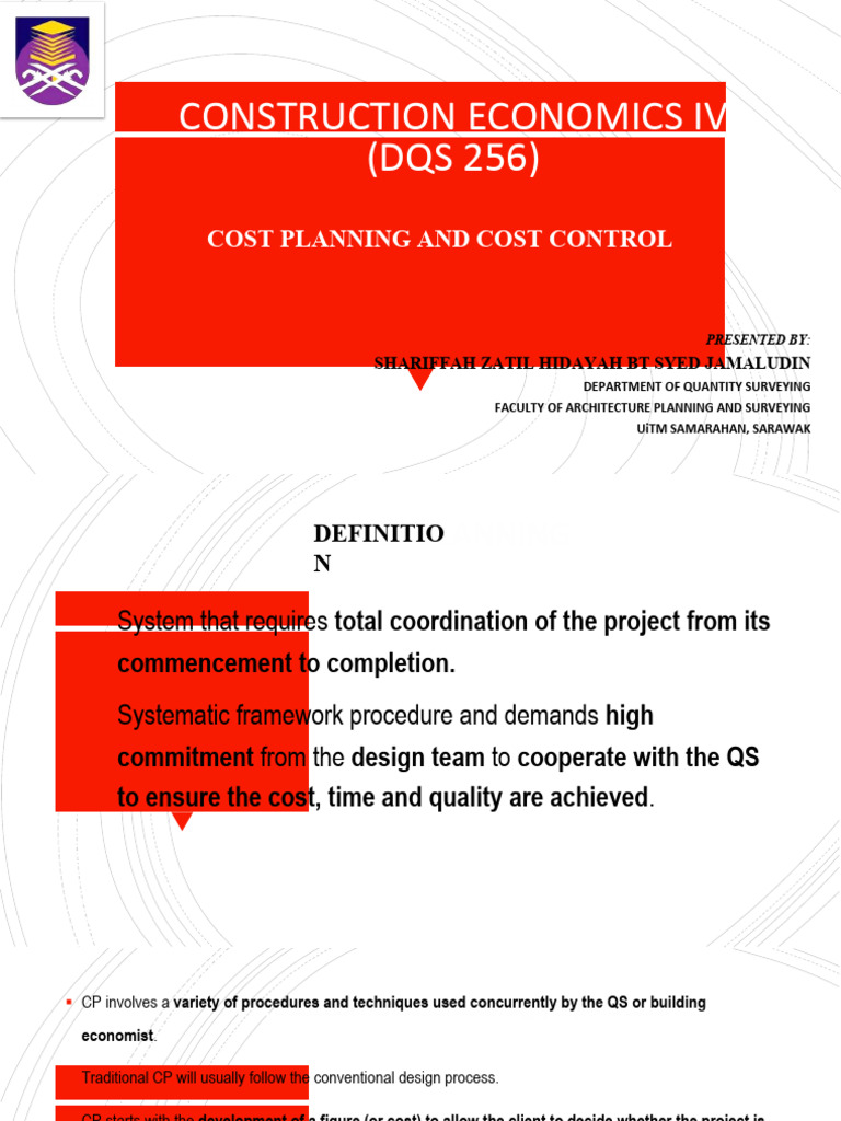 Week 8 - Cost Planning and Cost Control | PDF | Risk | Prices
