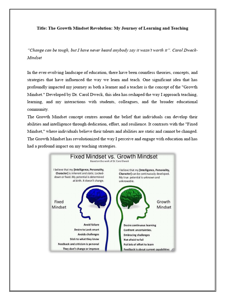 Journey | PDF | Constructivism (Philosophy Of Education) | Mindset