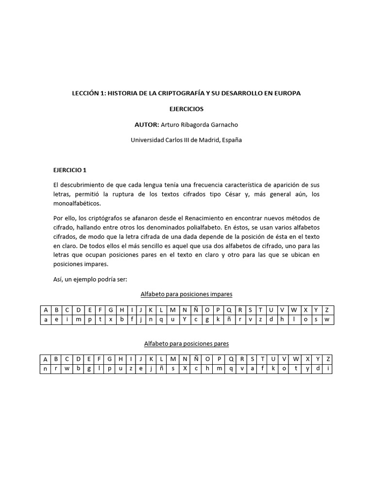 Guia Ejercicios | PDF | Criptografía | Clave (criptografía)