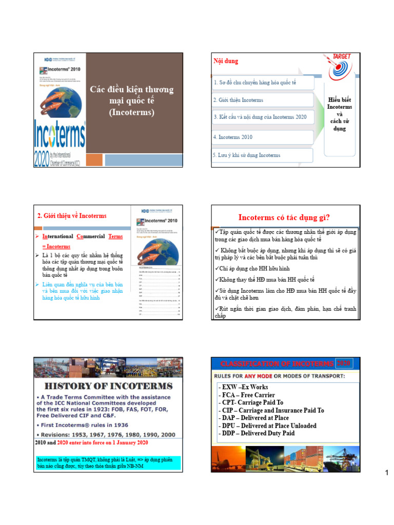 Slide Incoterms 2020 | PDF
