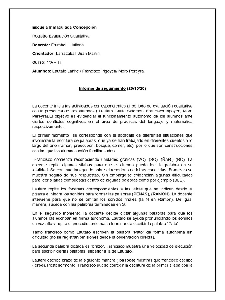 Sondeo - 1ºB - Jueves | PDF