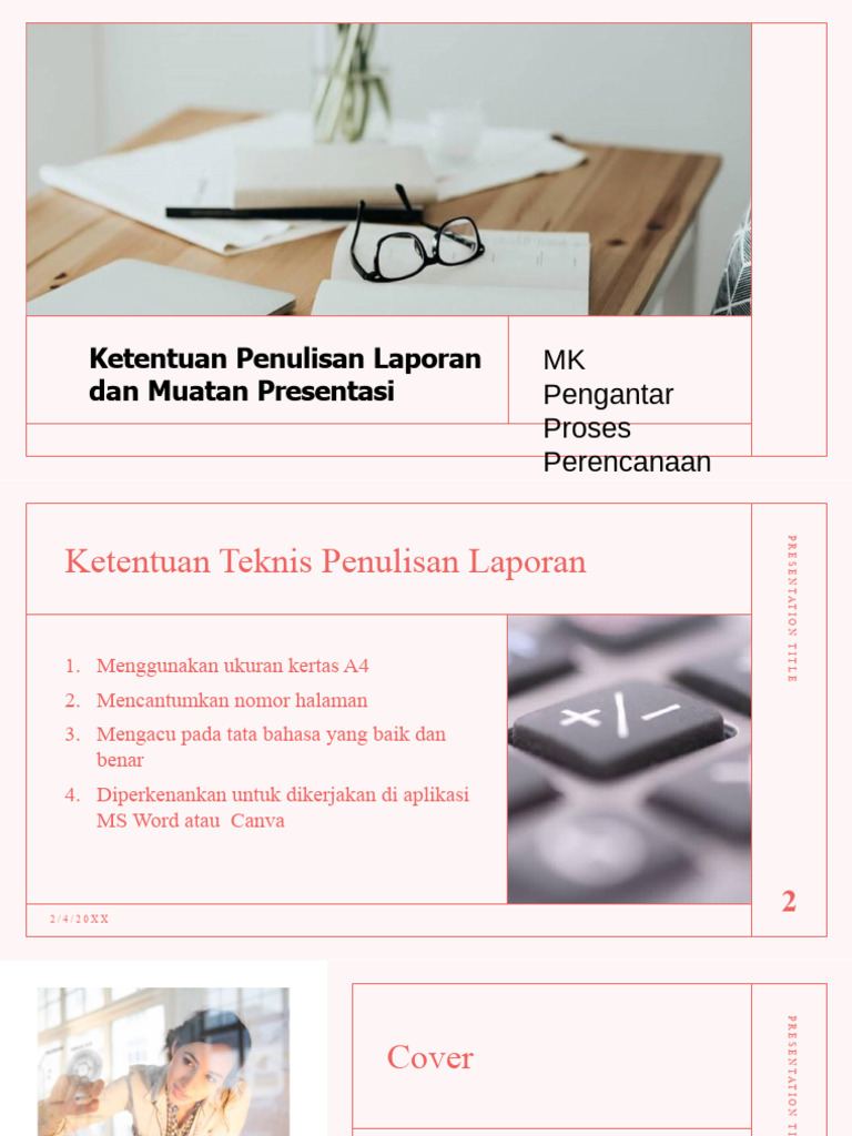 Ketentuan Penulisan Laporan Dan Muatan Presentasi (Autosaved) | PDF