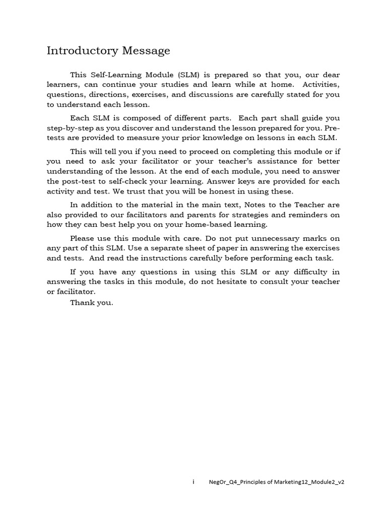 Principles of MKTNG Q4 Module 2 For Students | PDF | Pricing | Prices