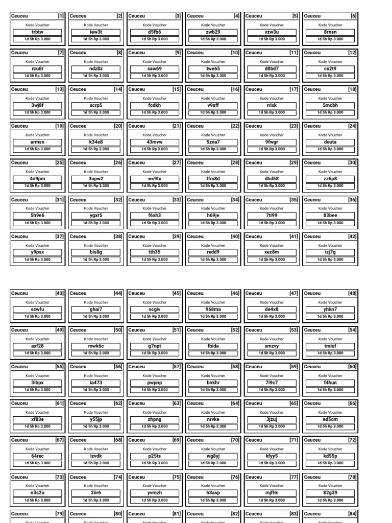 Voucher Ceuceu PAKET 3000 VC 119 04.04.24 | PDF