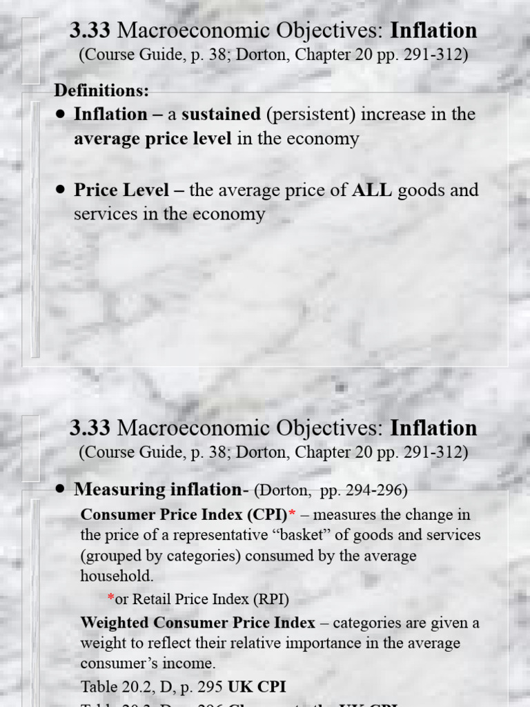 Inflation: Key Concepts & Challenges | PDF | Cost Of Living | Inflation