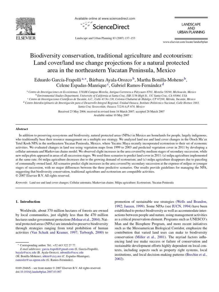 Yucatan Land Use: Conservation & Tourism | PDF | Vegetation | Forests