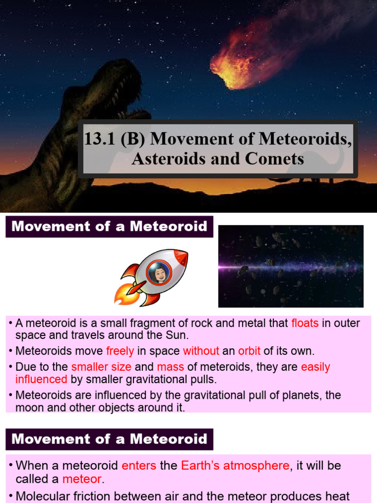 Space Object Movements Explained | PDF | Meteoroid | Asteroid