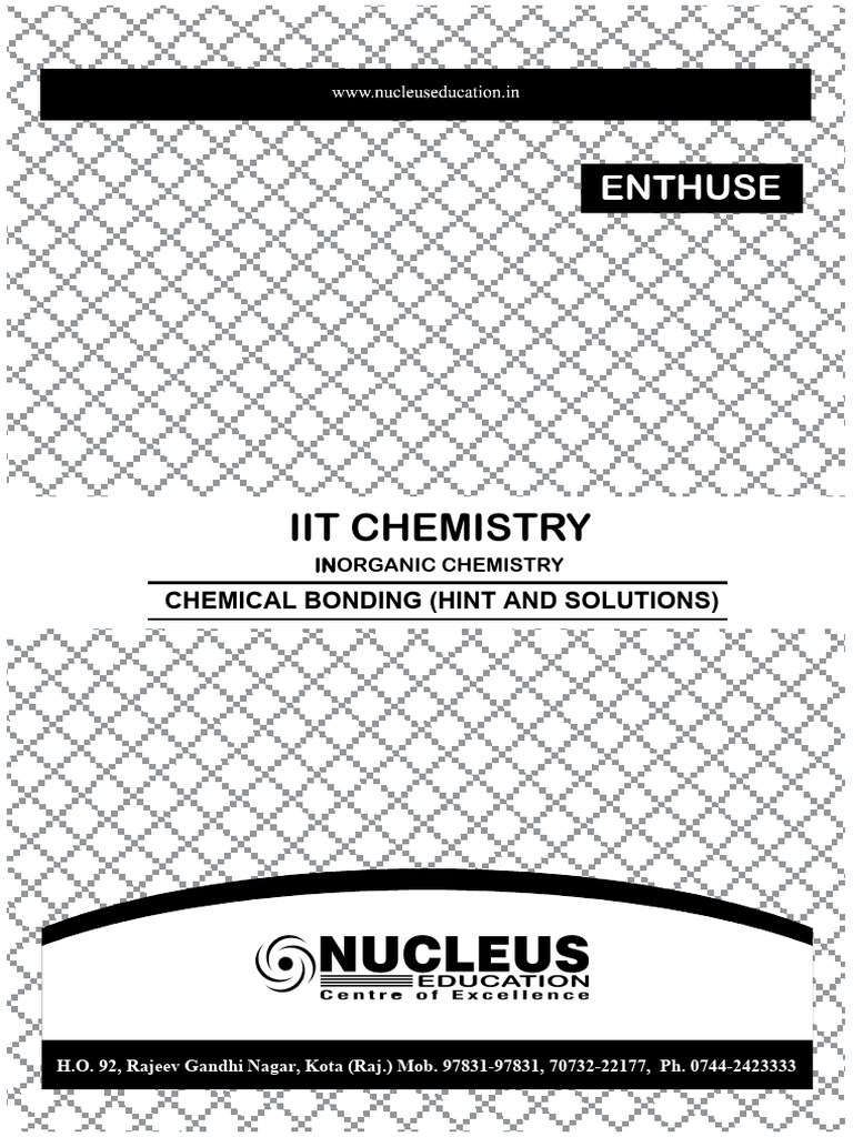 Chemical Bonding Sheet Solution3546 | PDF | Silicate | Chemical Bond