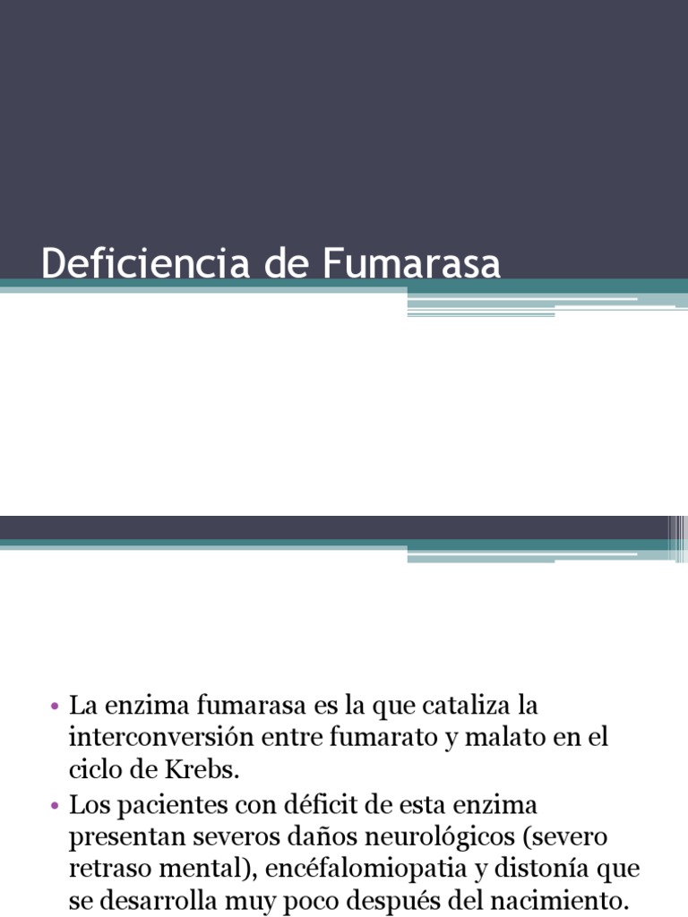 Deficiencia de Fumarasa | PDF