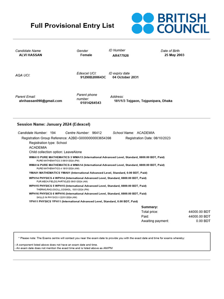 Full Registration Summary Report 20231127 | PDF