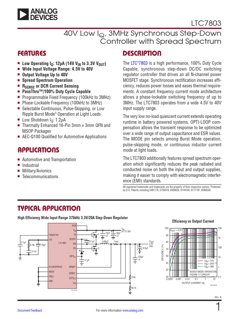 LTC 7803 | PDF | Electrical Engineering | Electricity