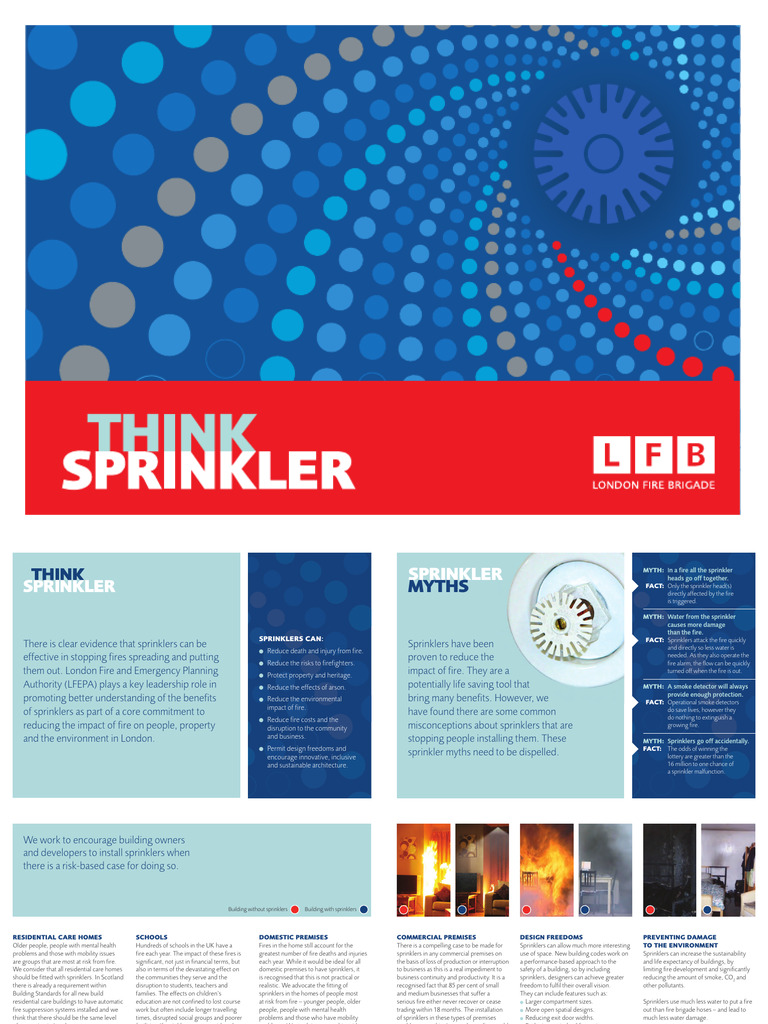 Think Sprinkler Leaflet | PDF | Fire Sprinkler System | Fires