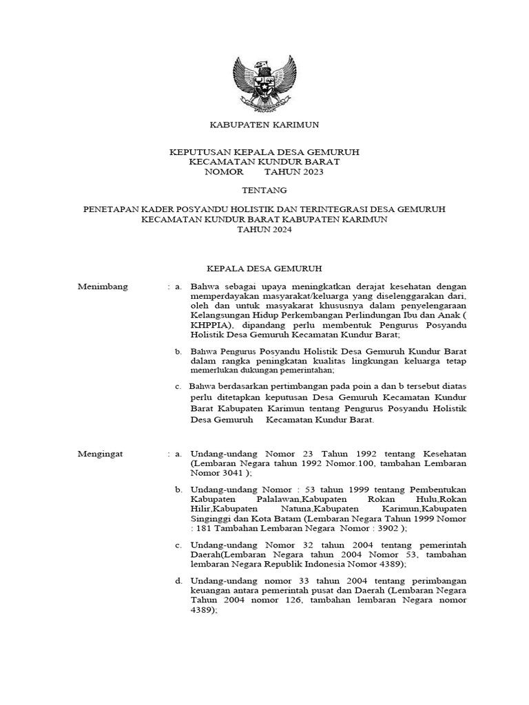 SK Hi Desa Gemuruh - Perbaikan | PDF