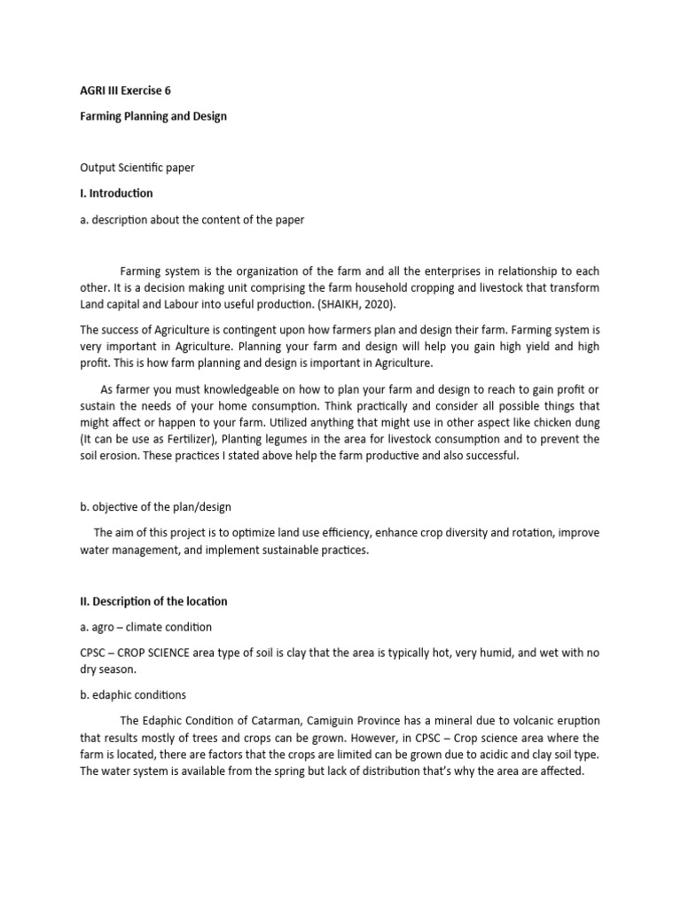 Jessica Farming System | PDF | Agriculture | Soil