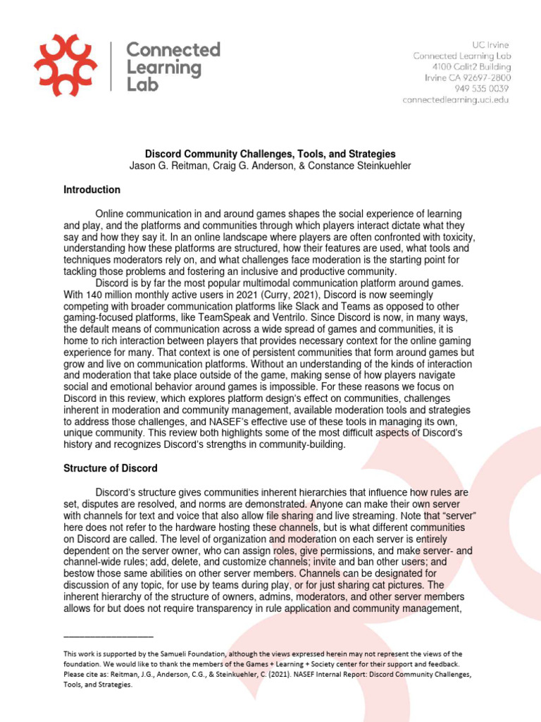 Discord Moderation Challenges & Tools | PDF | Internet Bot | Community