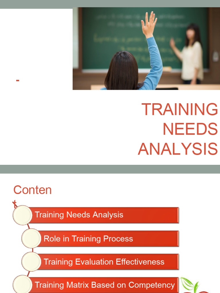 01 Training Needs Analysis | PDF