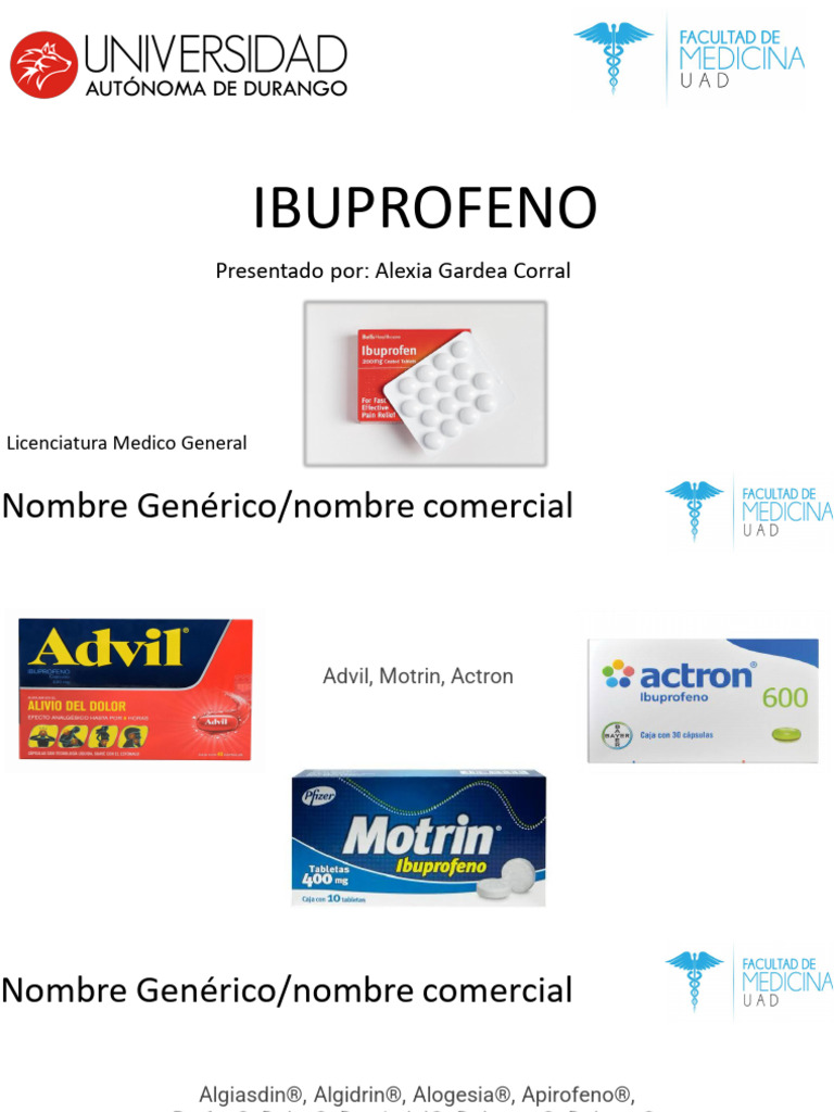 Ibuprofeno | PDF | Droga anti-inflamatoria libre de esteroides | Drogas