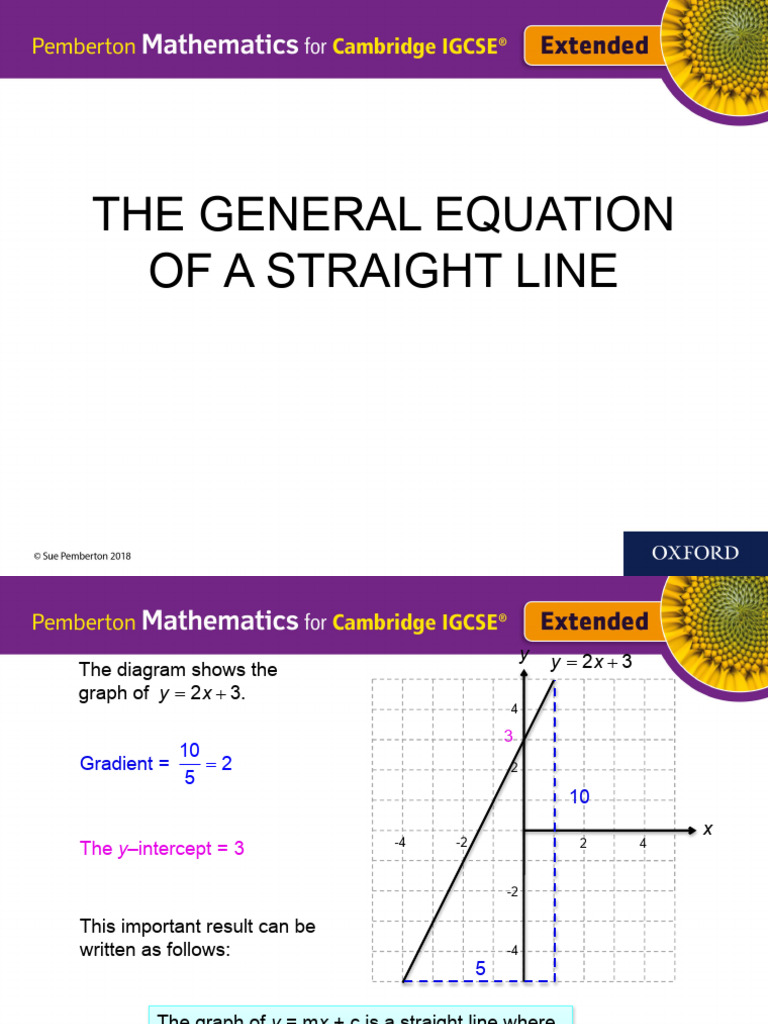 Equation of Straight Line | PDF | Slope | Line (Geometry)
