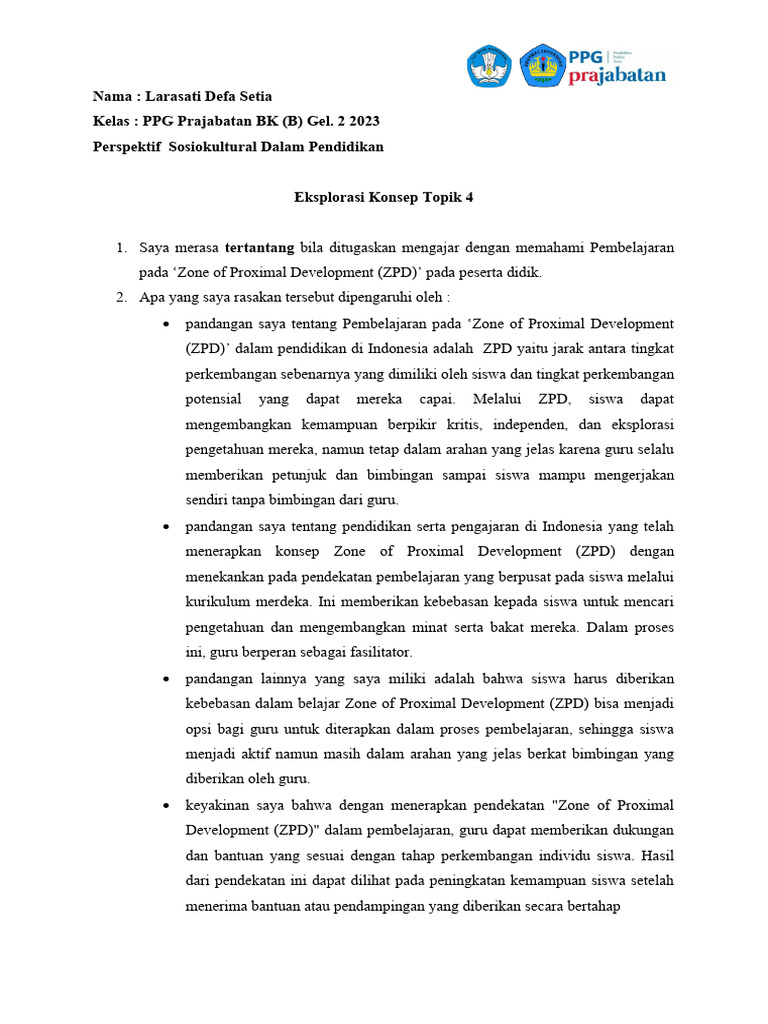 Eksplorasi Konsep Topik 4 | PDF