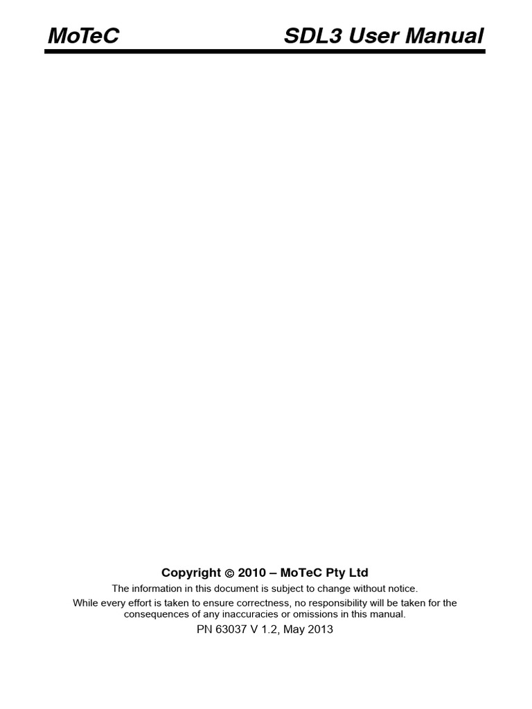 SDL3 User Manual | PDF | Electrical Connector | Computer File