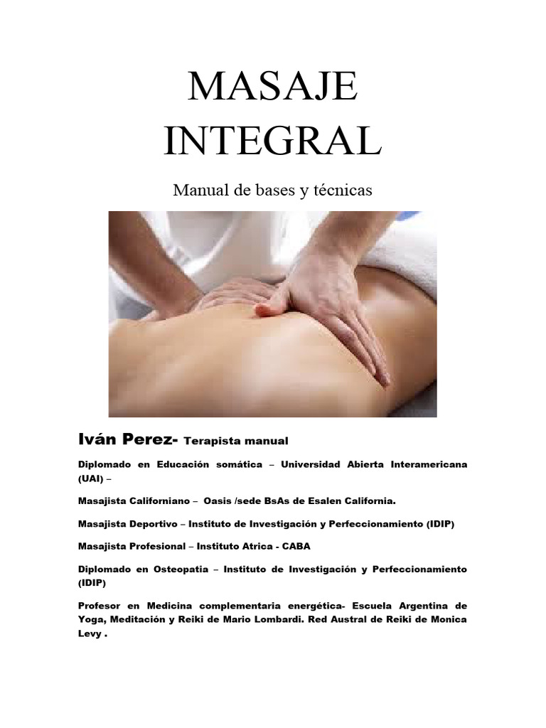 Masaje Integral1 | PDF | Músculo | Sistema musculoesquelético
