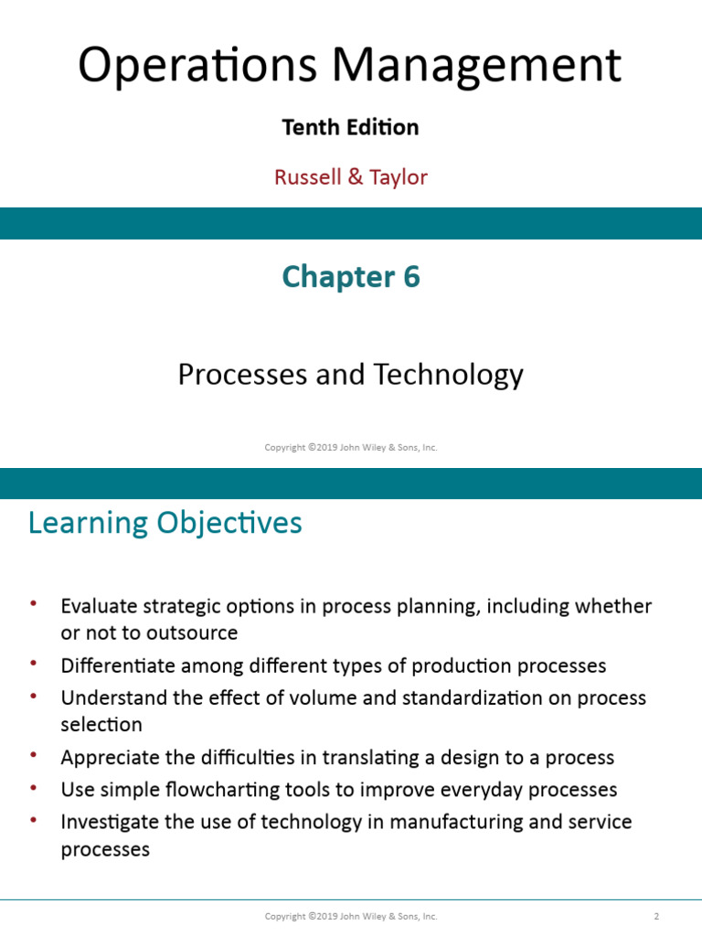 Lecture 5 -2024- Process and Technology Revised | PDF | Operations ...