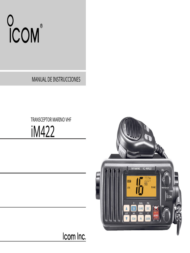 Manual Icom IC-M422 | PDF | Radio | Antena (Radio)