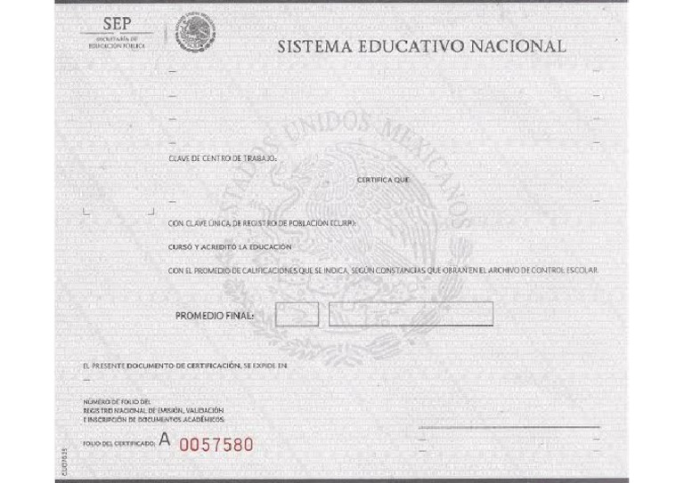 Certificado de Secundaria | PDF